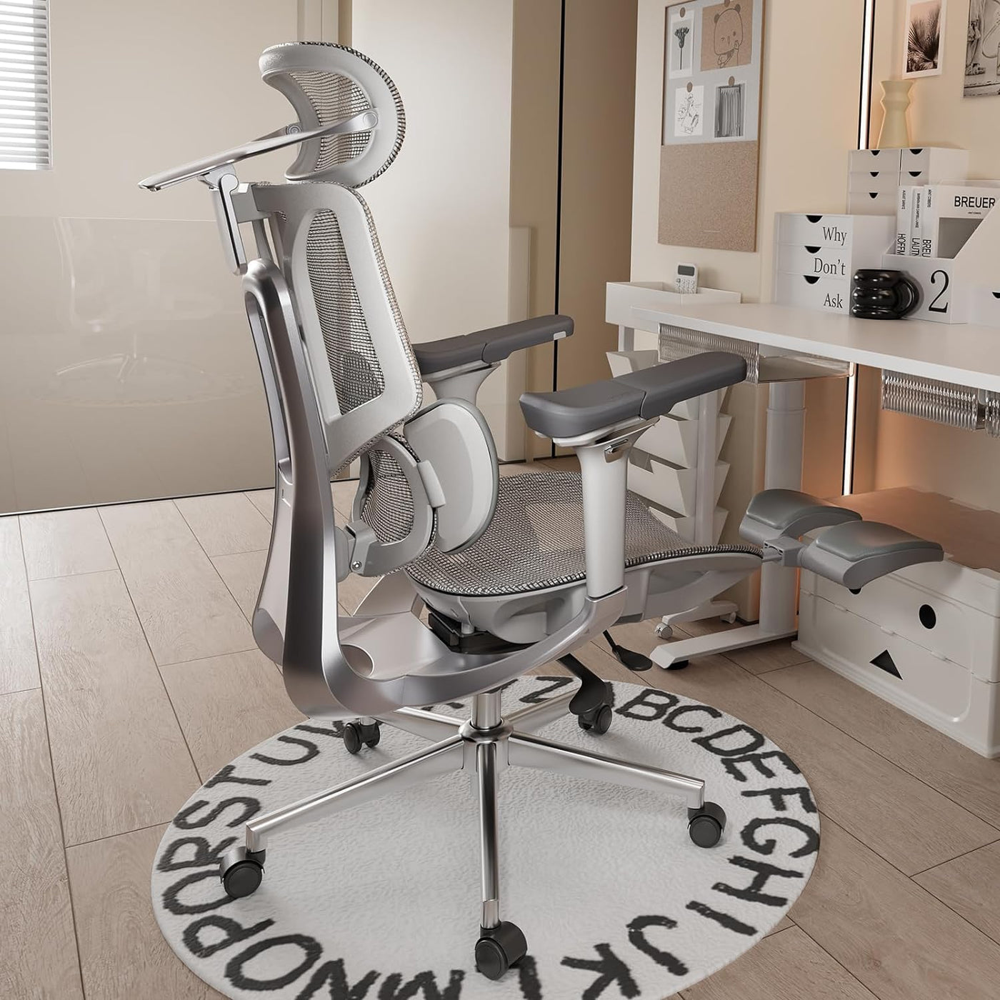 HBADA E3 Pro Ergonomic Chair with Footrest 4D Headrest Support Elegant ...