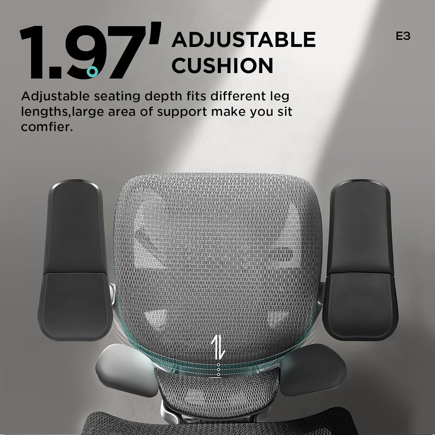 HBADA E3 Ergonomic Chair with Footrest 4D Headrest Support Elegant White