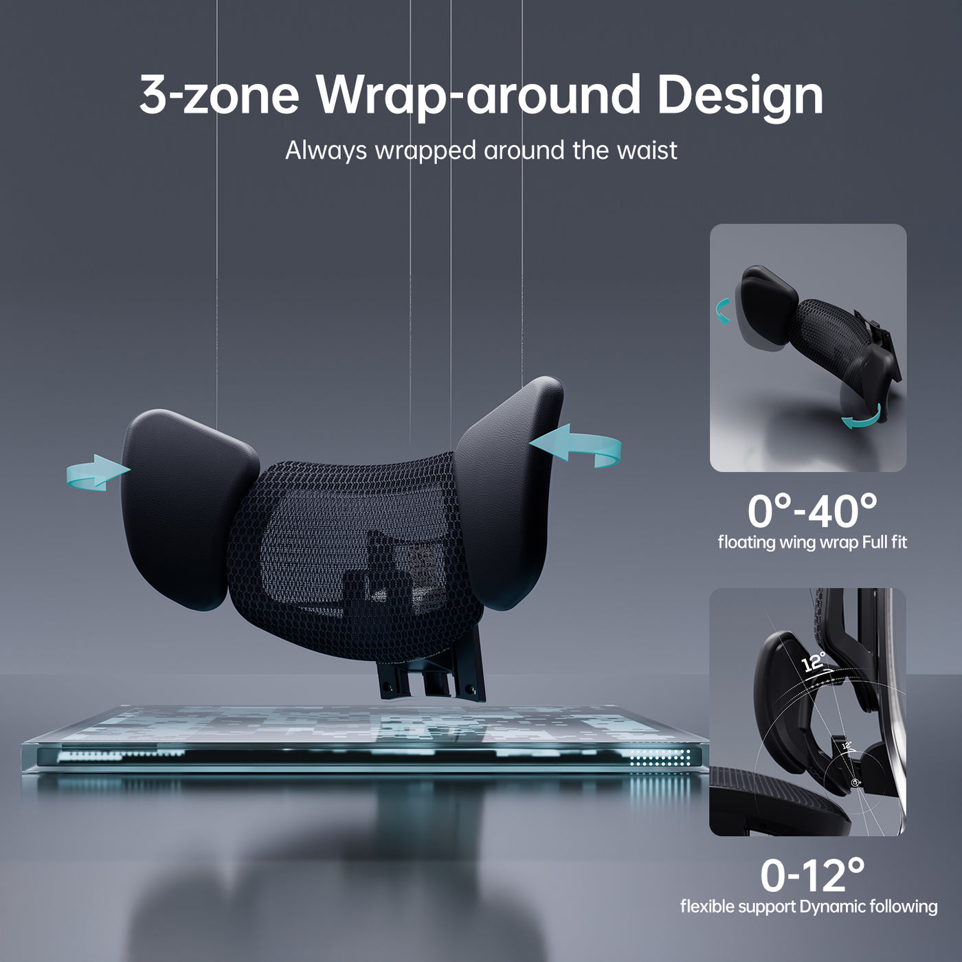 HBADA E3 Office Chair with Footrest 140° Reclining White