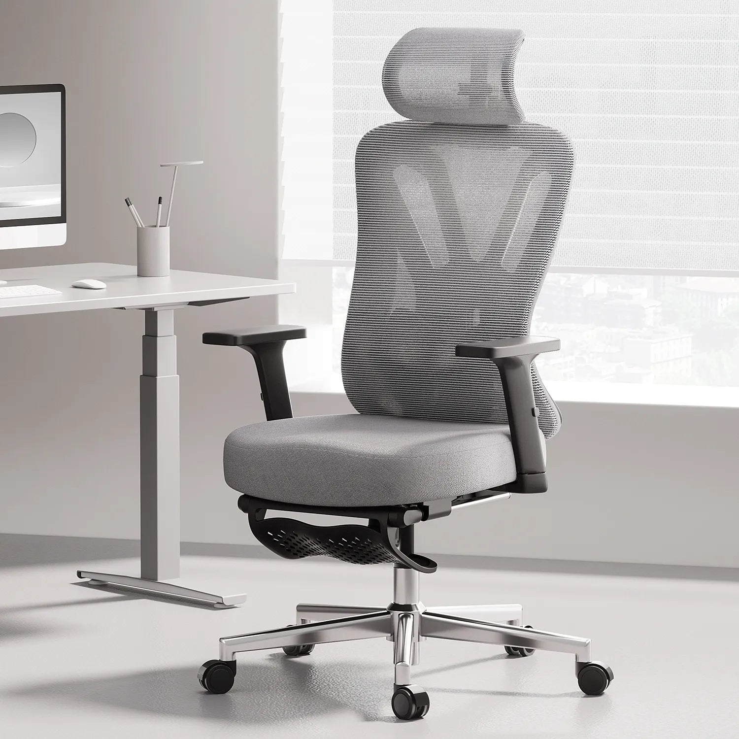 HBADA P5 Ergonomic Office Chair with Footrest